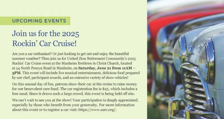 UZRC Rockin' Car Cruise 2025 - United Zion Church